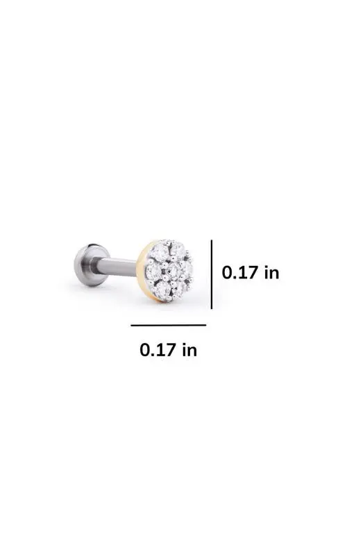 ANA LUISA Solid Yellow Diamond Flatback Single Stud