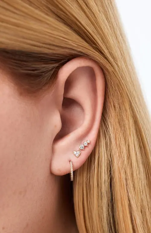 ANA LUISA Solid Yellow Diamond Ear Crawler Stud