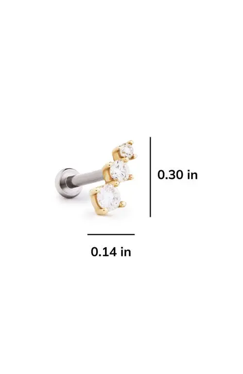 ANA LUISA Solid Yellow Diamond Ear Crawler Stud