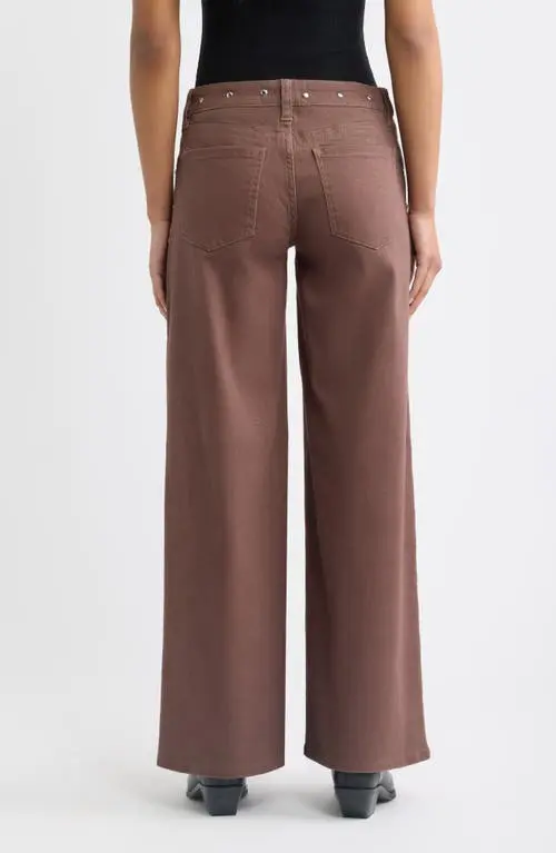 FADE OUT LOUD Studded Low Rise Wide Leg Jeans