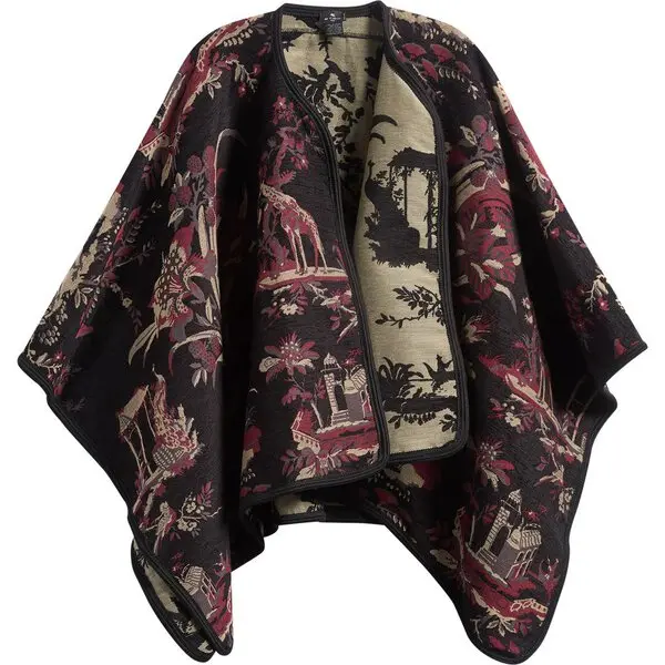 Etro Reversible Jacquard Cape