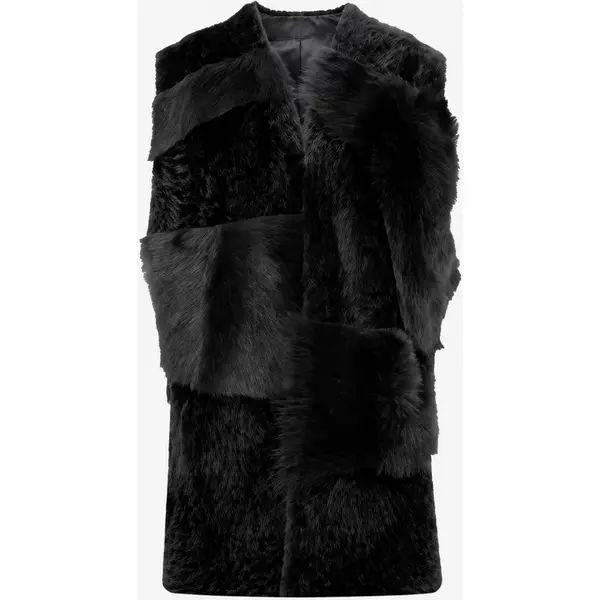 MINE BILGI Dolce Shearling Midi Vest