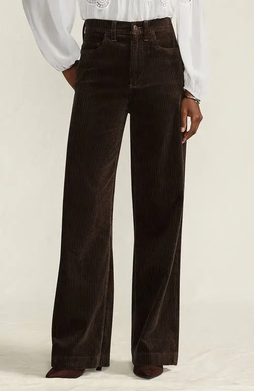 LANDS' END High Rise Wide Leg Corduroy Pants