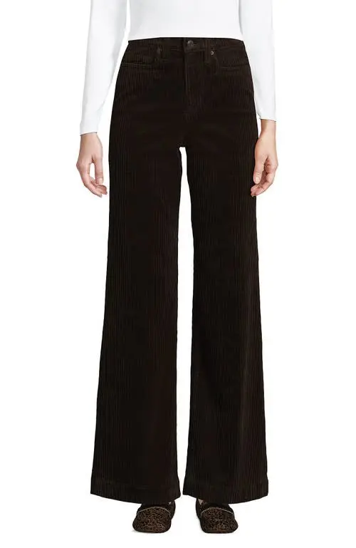 LANDS' END High Rise Wide Leg Corduroy Pants