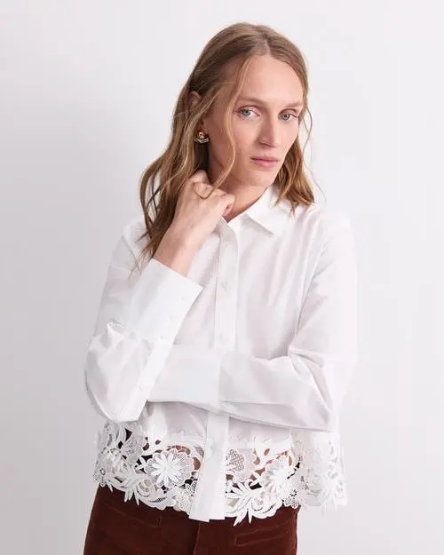 SPORTSCRAFT Gracie Cropped Lace Shirt
