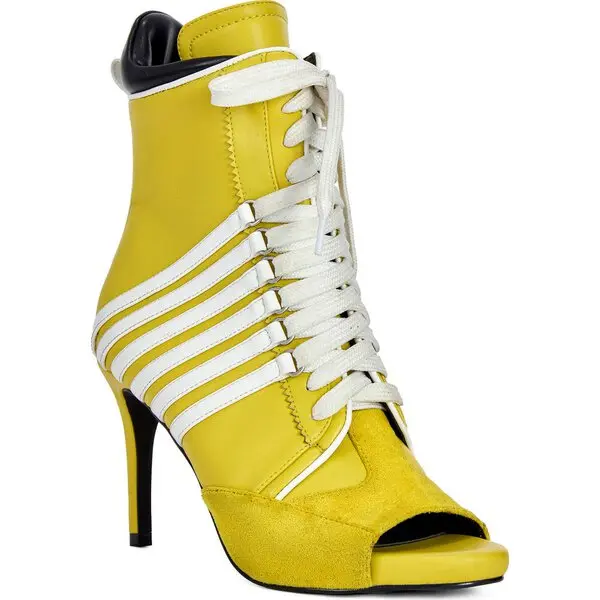 AZALEA WANG Eleven Peep Toe Stiletto Bootie