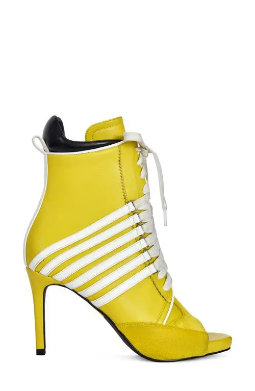 AZALEA WANG Eleven Peep Toe Stiletto Bootie