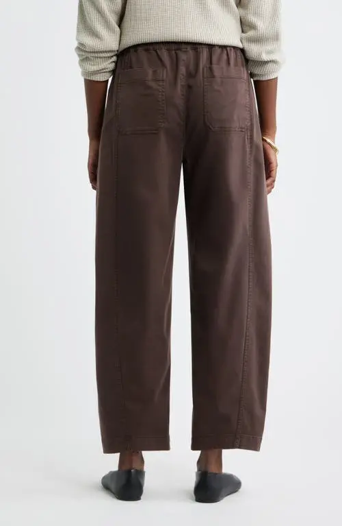 Caslon Pull On Barrel Leg Ankle Pants - Brown Coffee