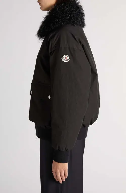 Moncler Shearling Collar Bomber Jacket