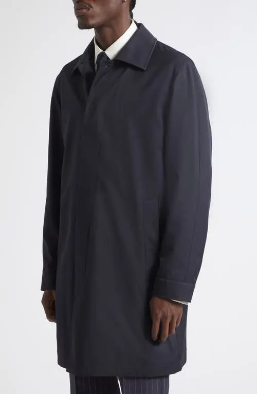 Zegna Water Repellent Microfiber Twill Raincoat