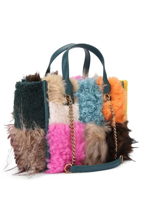 Kurt Geiger Small Hoxton Faux Fur Shopper Tote