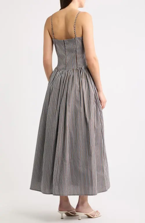 Line & Dot Chandler Fit & Flare Cotton Maxi Dress