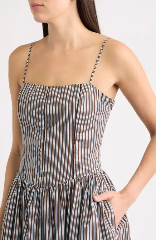 Line & Dot Chandler Fit & Flare Cotton Maxi Dress