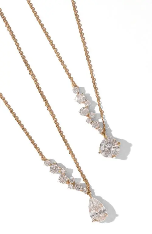 EVERLEE Starlight Asymmetrical Round Lab Diamond Necklace In 14k Yellow Gold - 2.00ctw