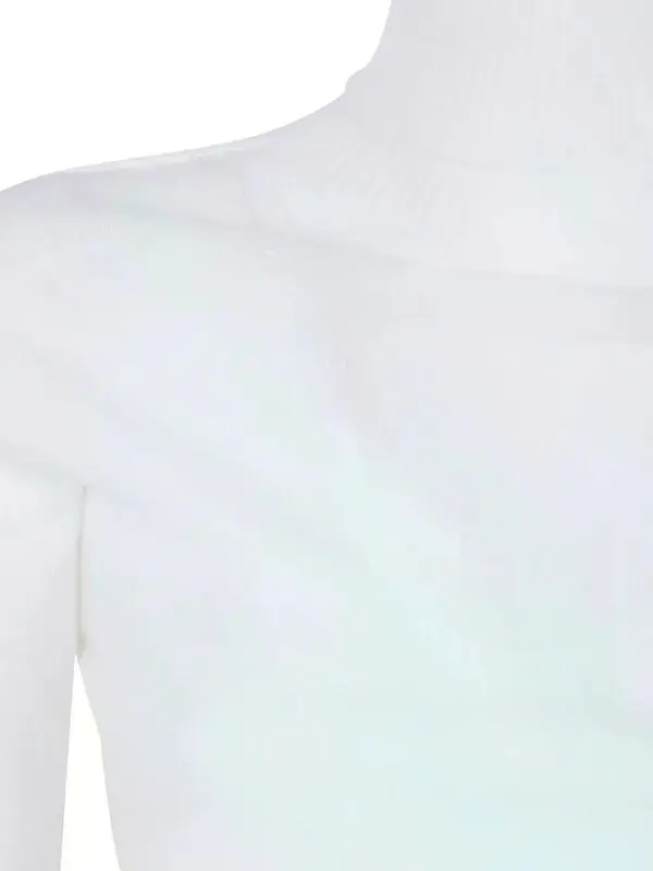 D.exterior Wool Roll-neck Sweater - White