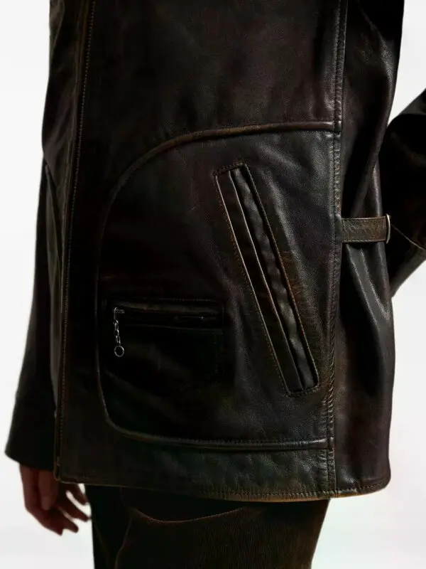 Polo Ralph Lauren Distressed Leather Moto Jacket