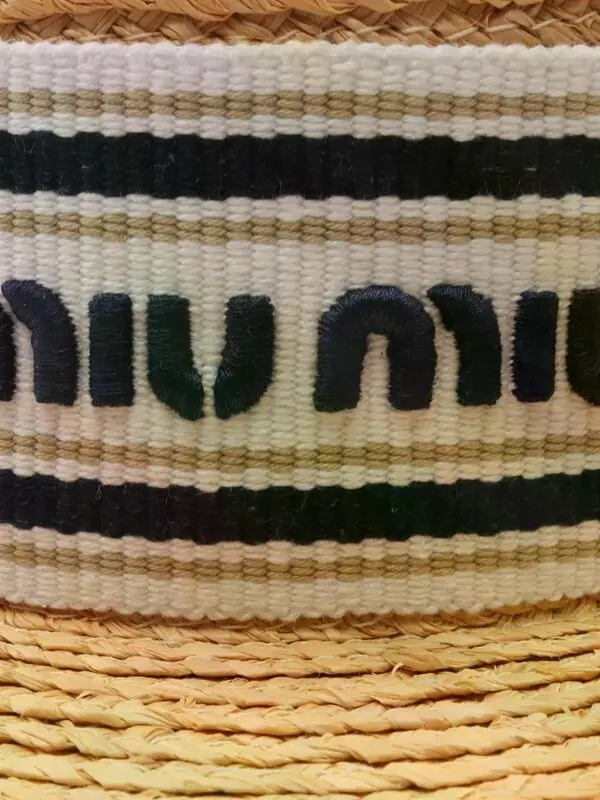 Miu Miu Logo-detail Raffia Sun Hat