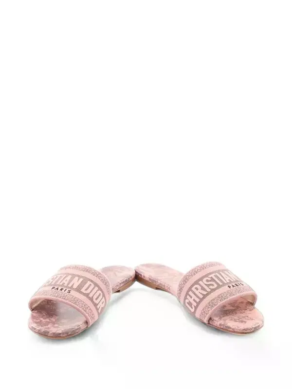 Dior Dway Toile De Jouy Slide Sandals - Pink