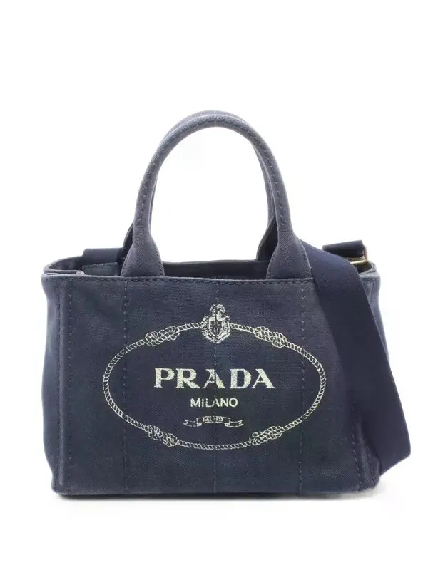 Prada Canapa Two-way Tote Bag - Blue