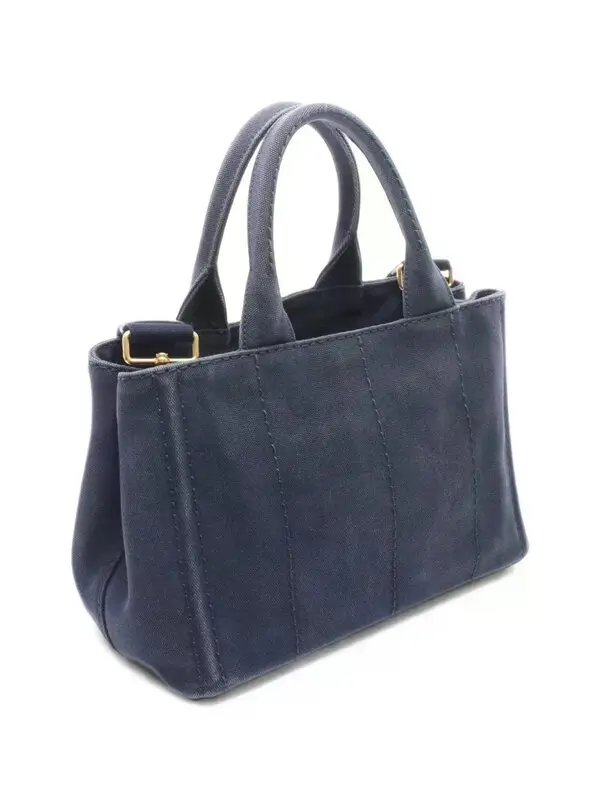Prada Canapa Two-way Tote Bag - Blue