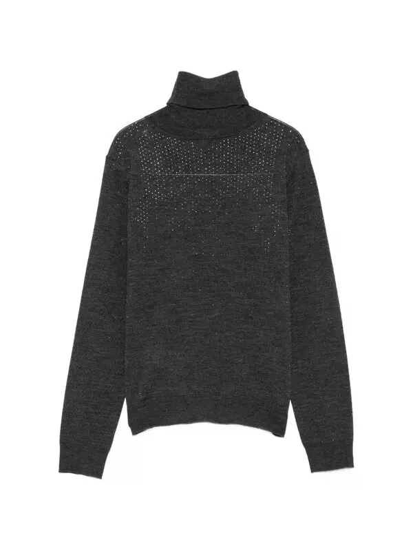 P.a.r.o.s.h Rhinestone Embellished Roll Neck Top