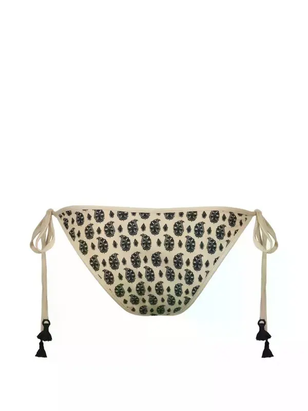 Johanna Ortiz Sagrado Paisley-print Bikini Bottoms - Neutrals