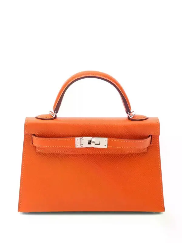 Hermès Mini Kelly Two-way Handbag In Epsom Leather - Orange