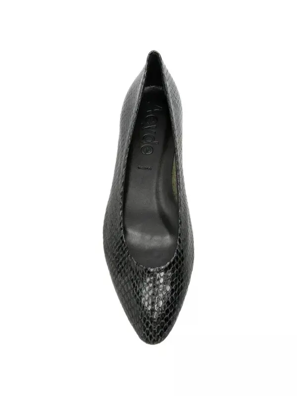AeydĒ Snake-effect Leather Ballet Flats