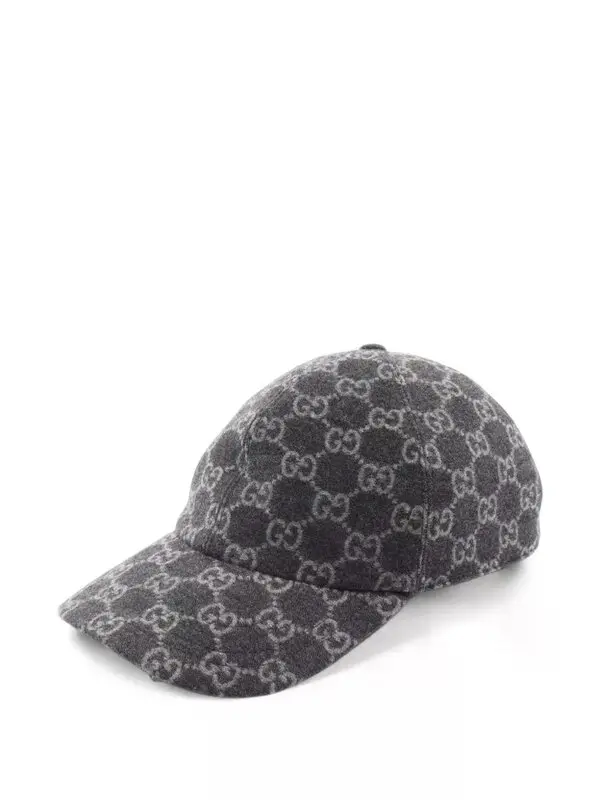 Gucci Gg Pattern Baseball Cap - Grey