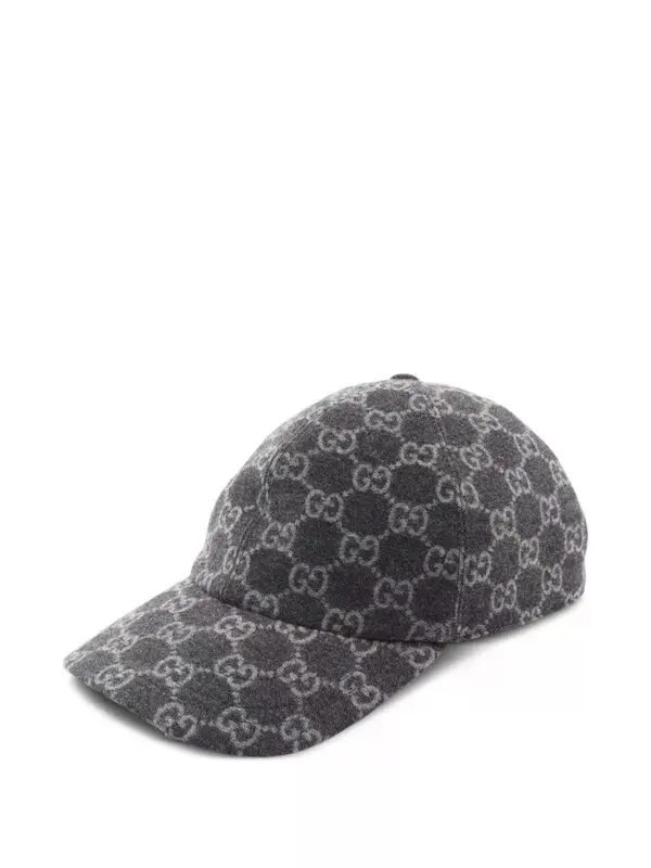 Gucci Gg Pattern Baseball Cap - Grey