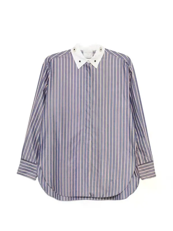 FORTE_FORTE Striped Crystal Embellished Shirt