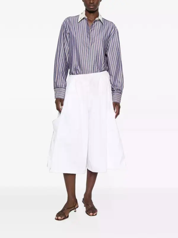 FORTE_FORTE Striped Crystal Embellished Shirt
