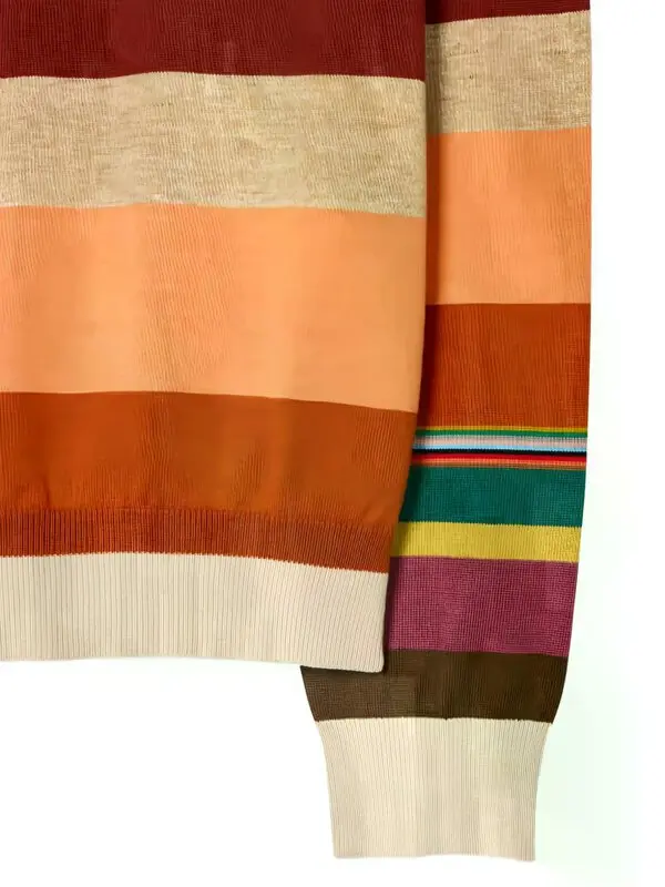 Paul Smith Cotton-linen Bold Stripe Rugby Top