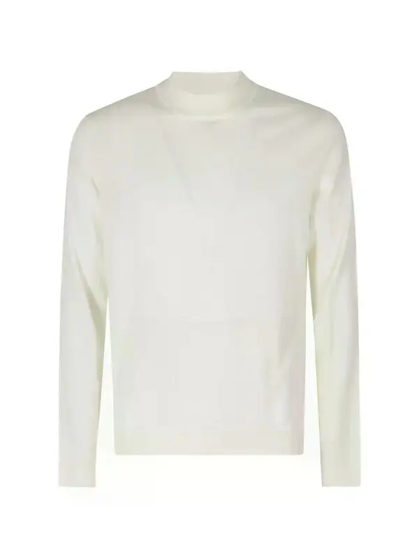 ROBERTO COLLINA Fine Knit Mock Neck Sweater - Neutrals