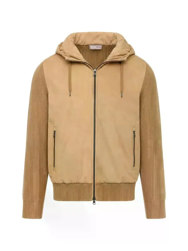 Herno Hooded Panelled Jacket - Brown