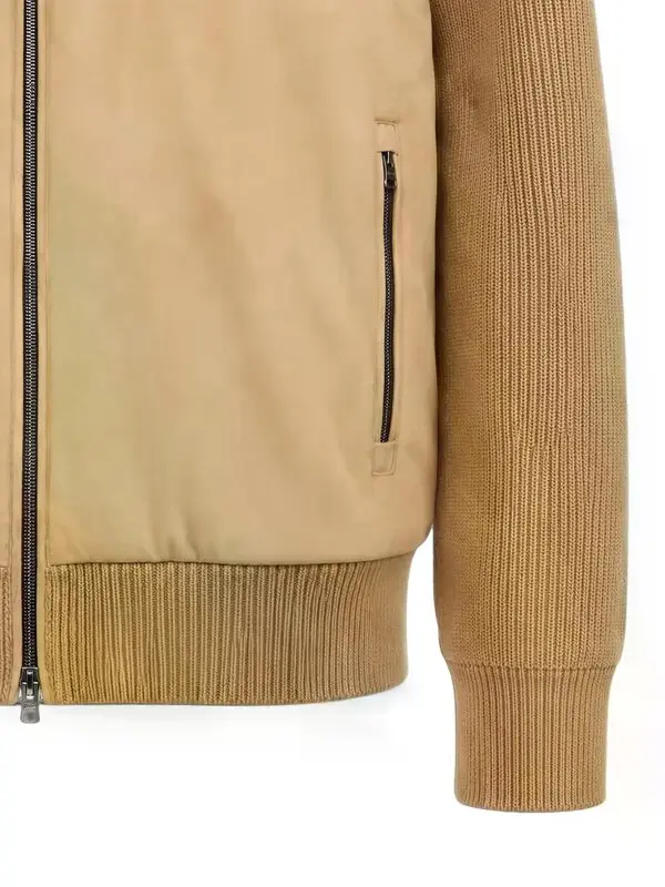 Herno Hooded Panelled Jacket - Brown