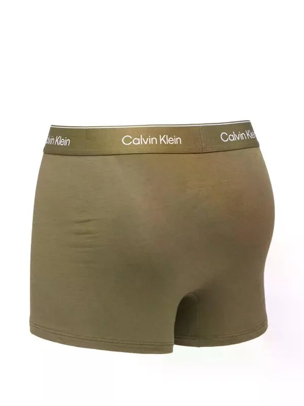 Calvin Klein Logo-waistband Trunks Set Of Three
