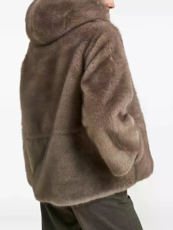 BULLY Hooded Shearling Coat