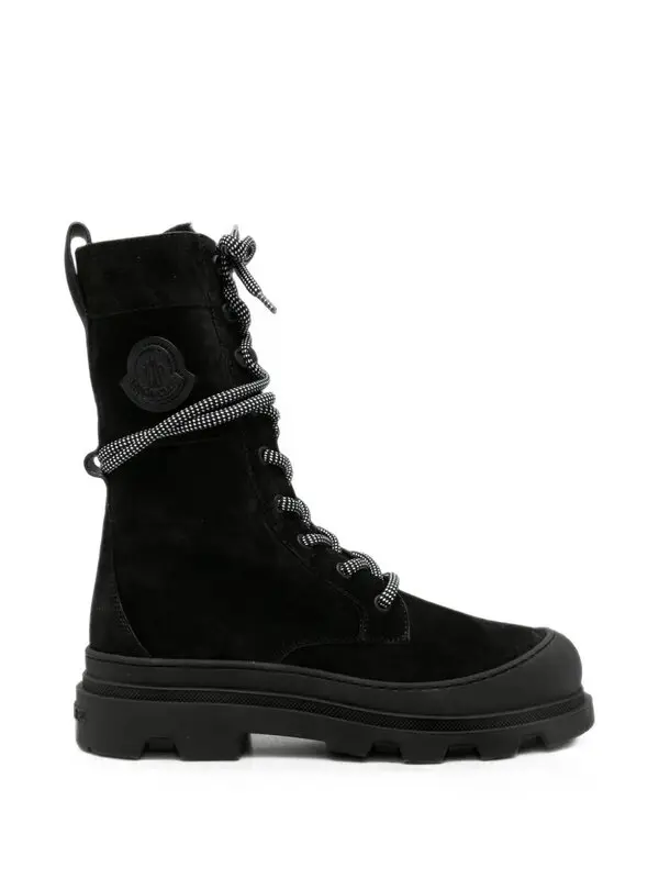 Moncler Vera High Lace-up Suede Boots