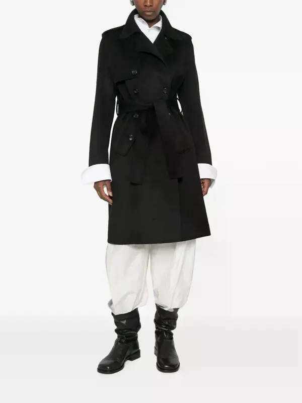 Liu Jo Double-breasted Belted Coat With Notched Lapels