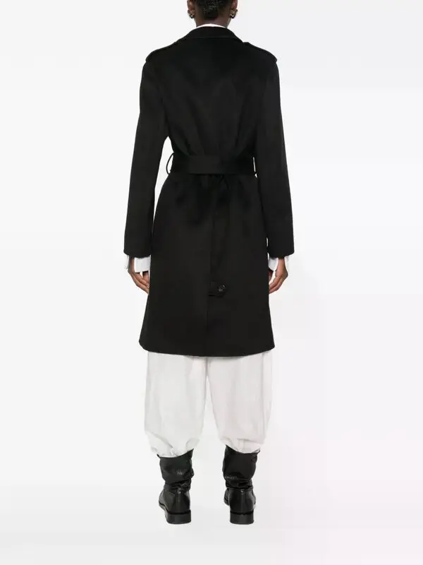 Liu Jo Double-breasted Belted Coat With Notched Lapels