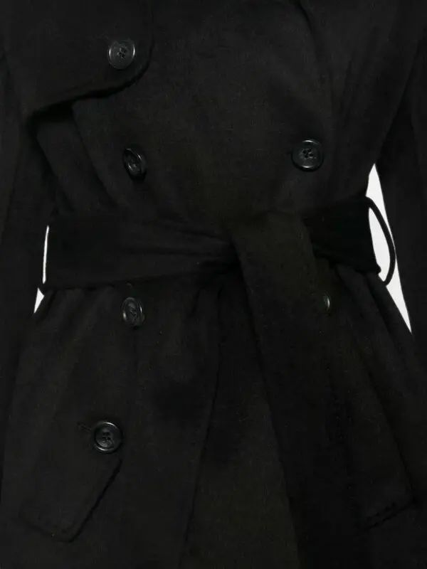 Liu Jo Double-breasted Belted Coat With Notched Lapels