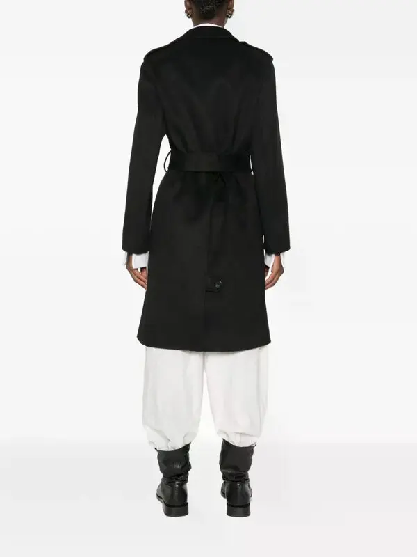 Liu Jo Double-breasted Belted Coat With Notched Lapels