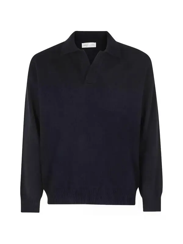 ROBERTO COLLINA Spread Collar Knitted Sweater