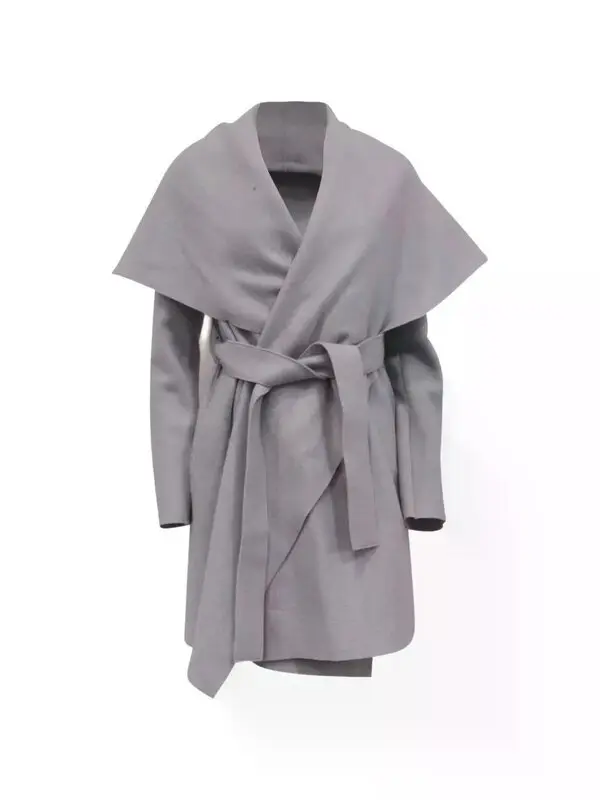 Harris Wharf London Belted Blanket Coat - Grey