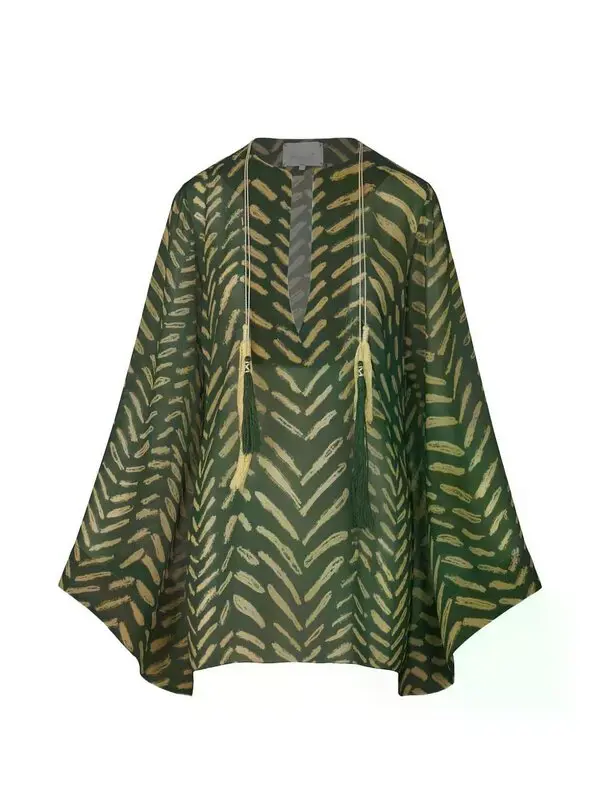 Johanna Ortiz Refugio De Sol" Chevron Print Mini Dress