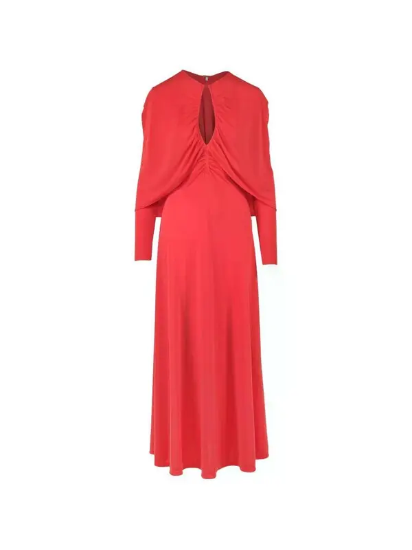 Johanna Ortiz Cape-detail Maxi Dress - Red