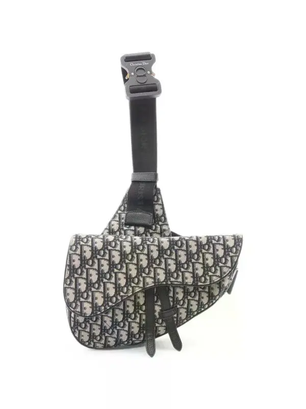 Dior 2000s Saddle Monogram-pattern Messenger Bag