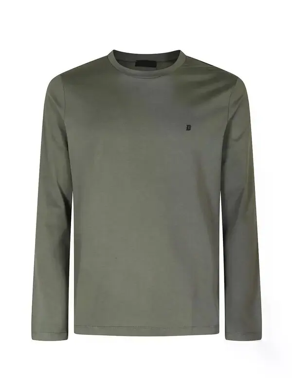 DONDUP Logo-patch Long-sleeve T-shirt - Green