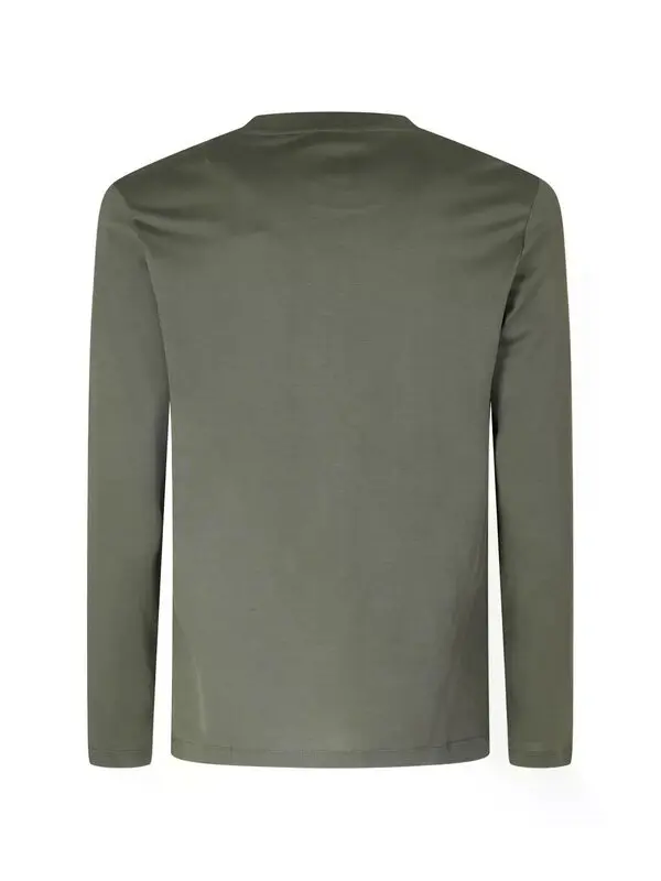 DONDUP Logo-patch Long-sleeve T-shirt - Green